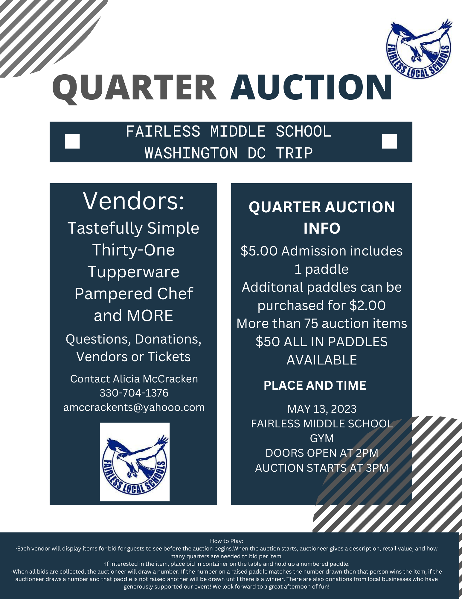 Fairless Middle School Washington DC Quarter Auction Events - Farm and ...