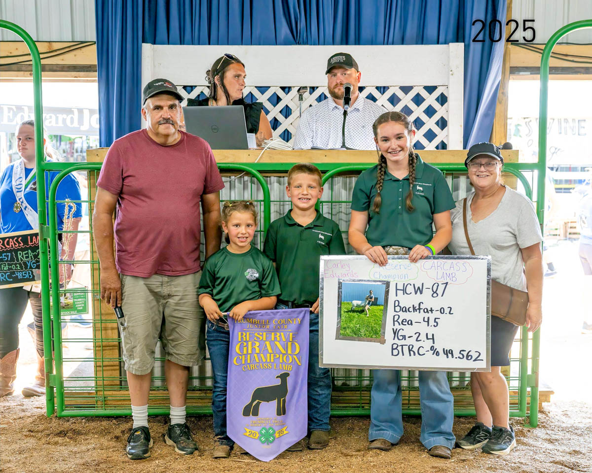 RESERVE CHAMPION CARCASS LAMB: CARLEY EDWARDS - Farm and Dairy